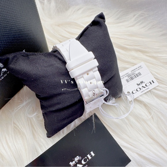 Coach | Accessories | Nwt Coach Libby Watch 37 Mm Women Unisex White ...